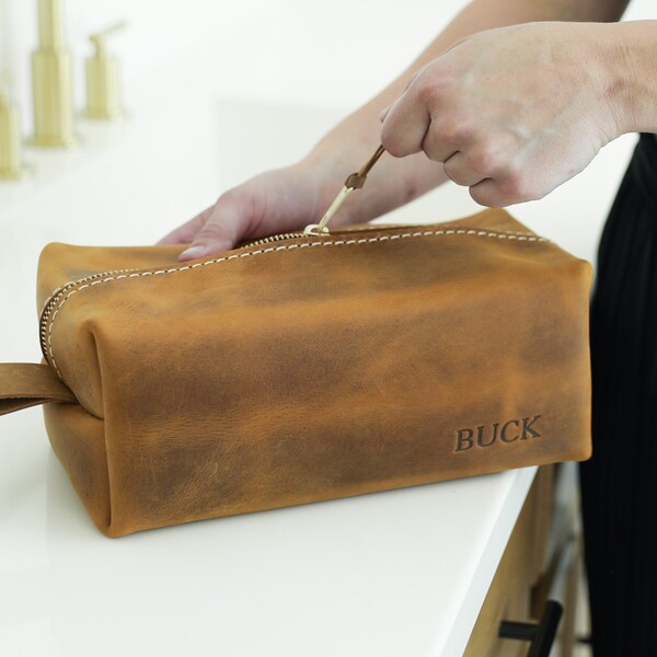 Leather Dopp Kit - Etsy