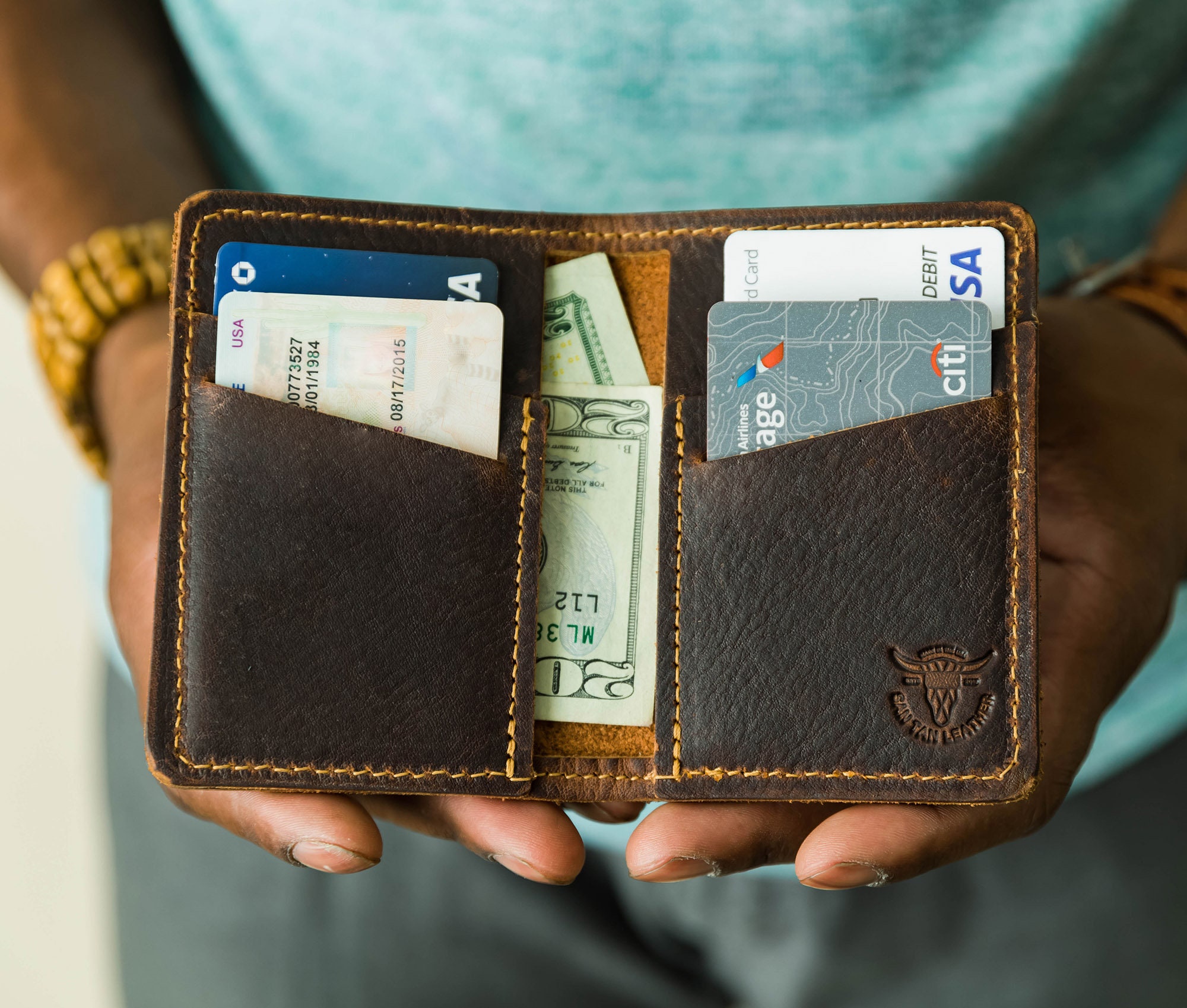 Mens Leather Wallet Gift for Him Personalized Wallet Bifold | Etsy