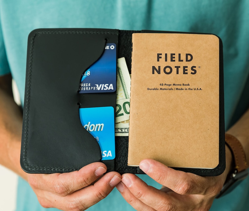 Personalized Leather Field Notes Wallet Field Notes Cover | Etsy