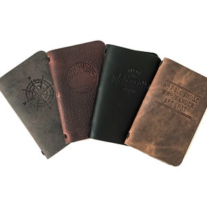 Small Leather Journal Refillable, Pocket Notebook Mini, Small ...