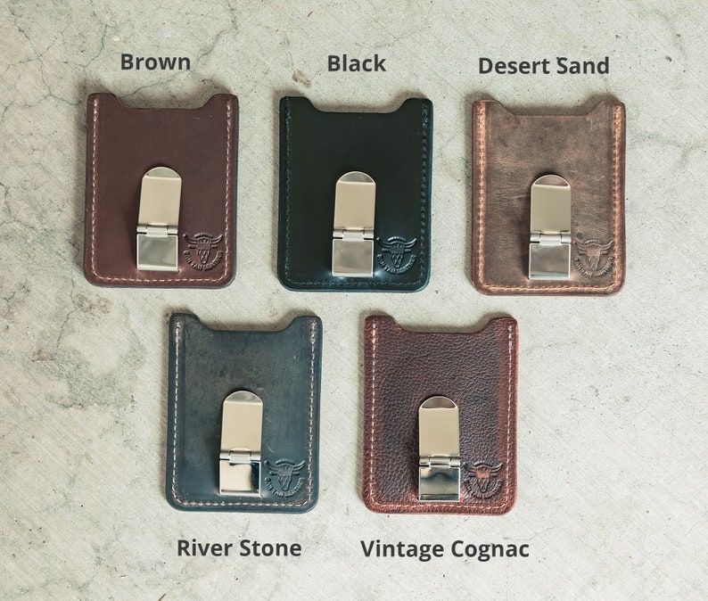 Personalized Leather Money Clip Wallet Leather Wallet | Etsy