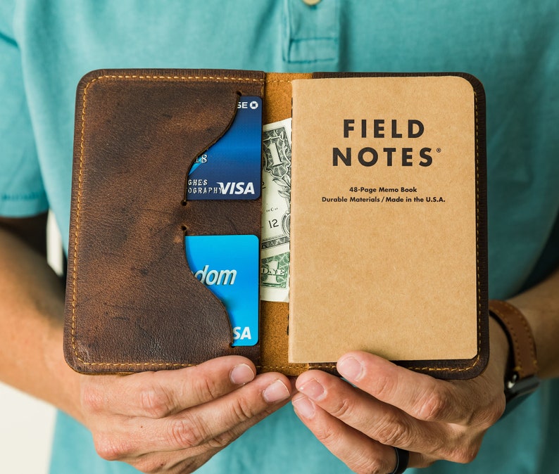 Personalized Leather Field Notes Wallet Field Notes Cover | Etsy