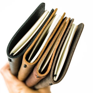 Small Leather Journal Refillable, Pocket Notebook Mini, Small ...