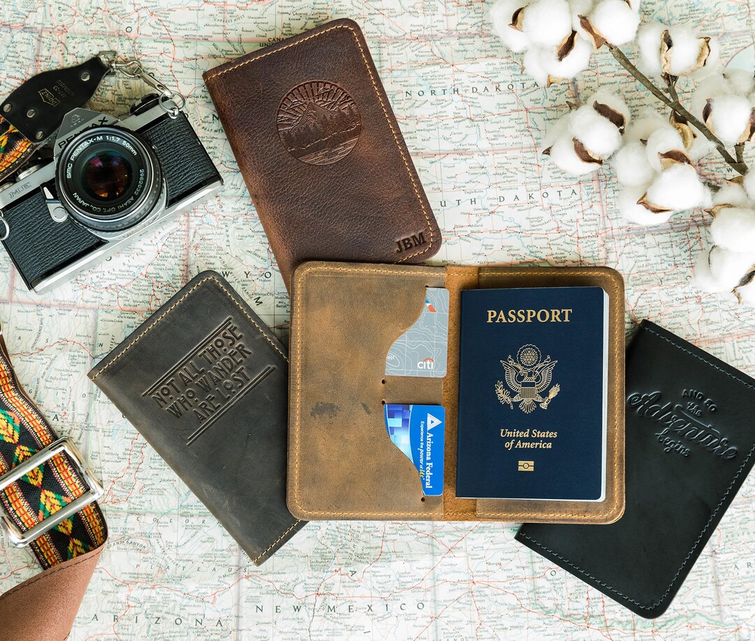 Passport Cover, Passport Holder, Personalized Leather Passport Cover ...