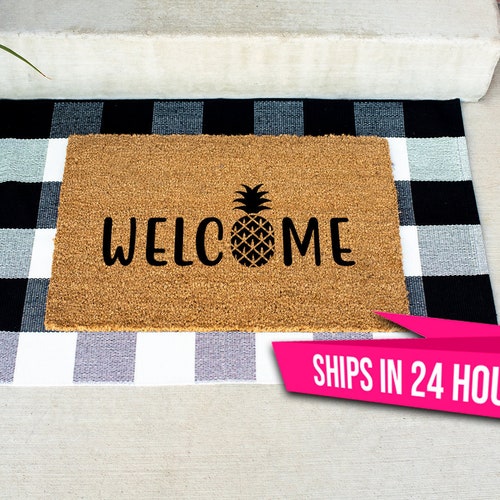 Pineapple Coir Doormat Door Mat Entry Mat Housewarming Gift - Etsy