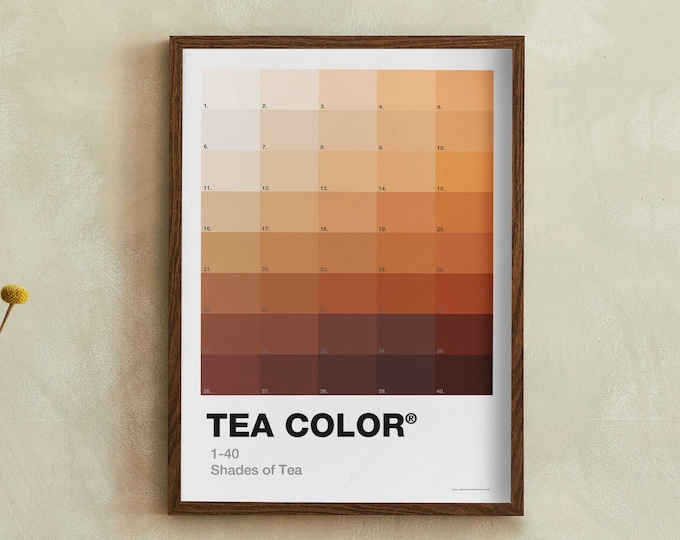 Tea Color Guide Print Tea Color Chart Tea Tasting Tea Lover Print Tea ...
