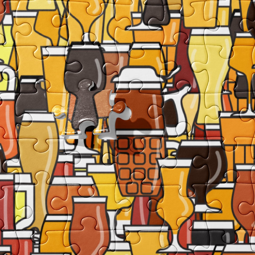 Craft Beer Glass Jigsaw Puzzle Beer Puzzle Challenging Puzzle Fun Beer ...