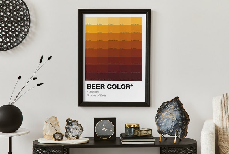 Beer Color Guide Print Beer Type Poster Beer Styles Print - Etsy