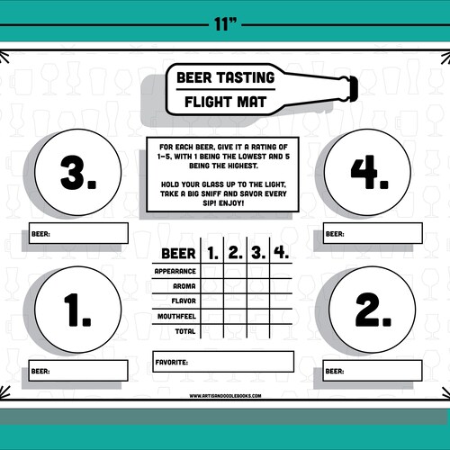 Whiskey Tasting Flight Mat Host Your Own Whiskey Tasting - Etsy