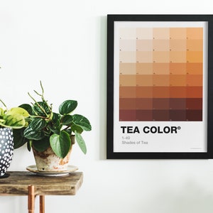 Tea Color Guide Print Tea Color Chart Tea Tasting Tea Lover Print Tea ...