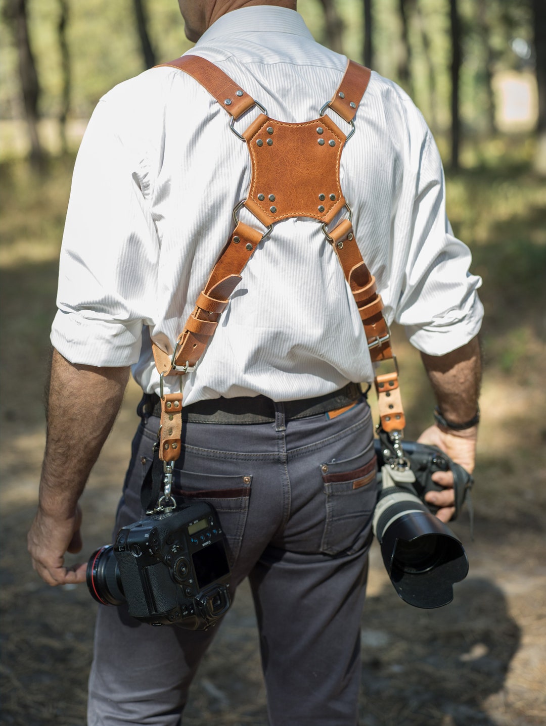 Dual Camera Strap Personalized Adjustable Harness for DSLR or SLR ...