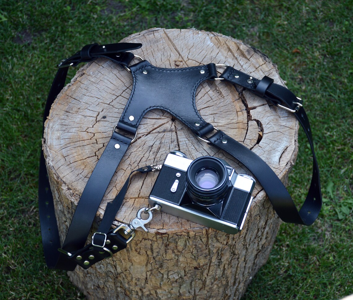 Leather Camera Strap Personalized Adjustable Harness for DSLR - Etsy