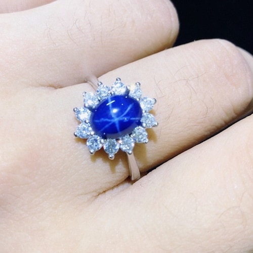 Natural Black Star Sapphire Sterling Silver Earrings | Etsy