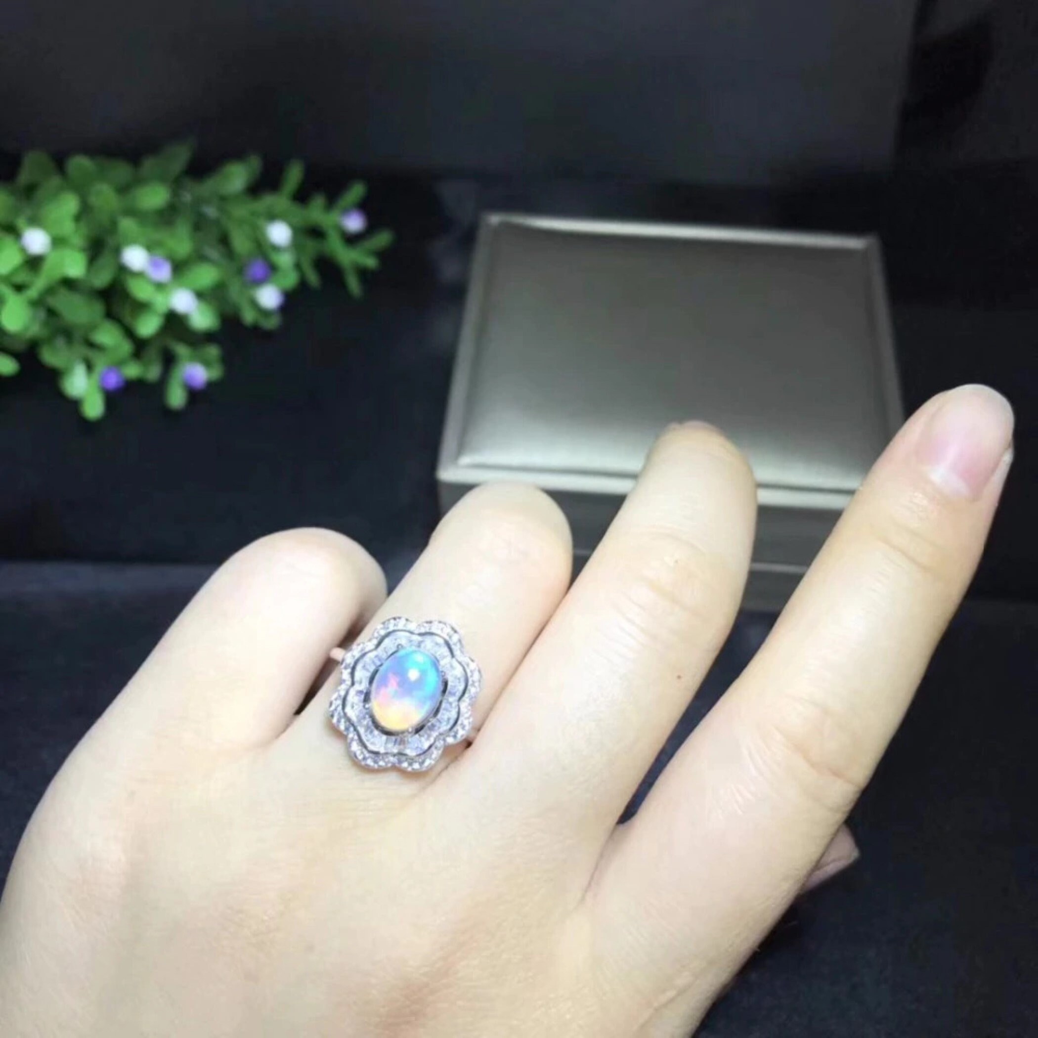 Natural Fire Opal Engagement Ring for Women Genuine 925 - Etsy