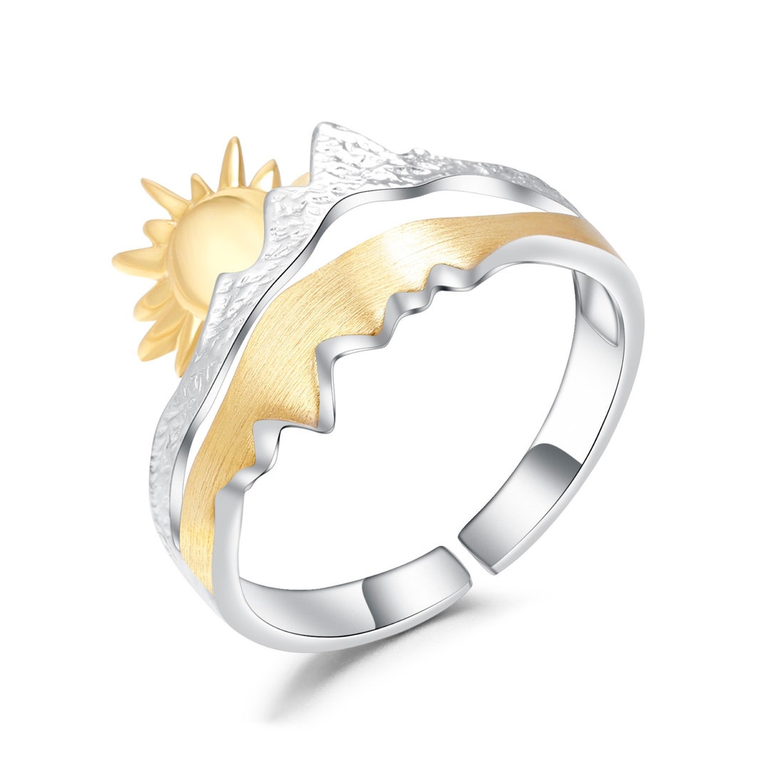 Sun Ring Mountains and Sun Ring Sterling Silver Sun Ring - Etsy