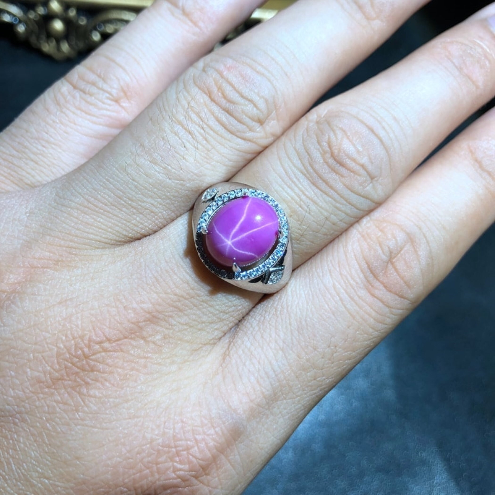 Natural Star Ruby Mens Engagement Ring 925 Sterling Silver | atelier ...