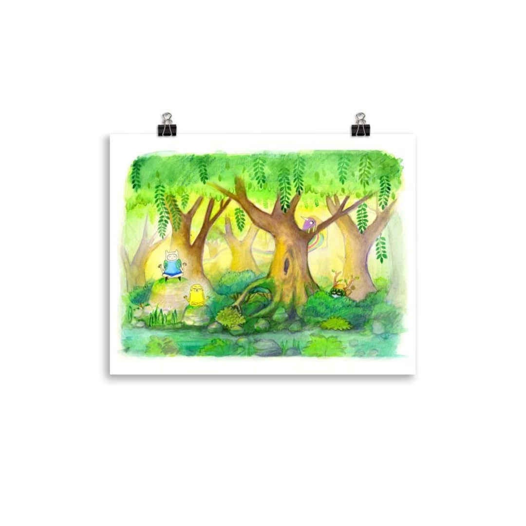 Adventure Time Print, Fin and Jake Watercolor Illustration - Etsy