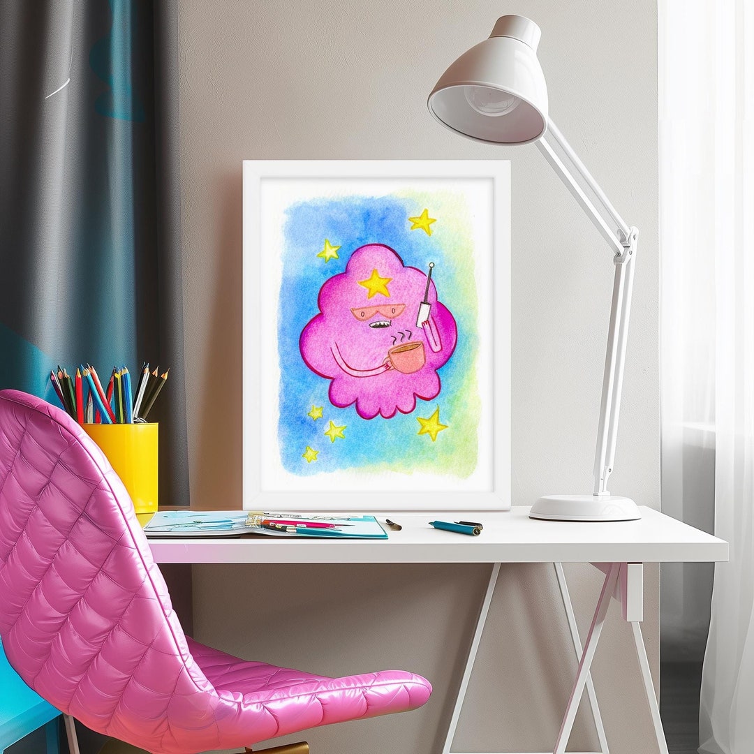Lumpy Space Princess Wall Decor | Boss Babe Adventure Time Fan Art Gift ...