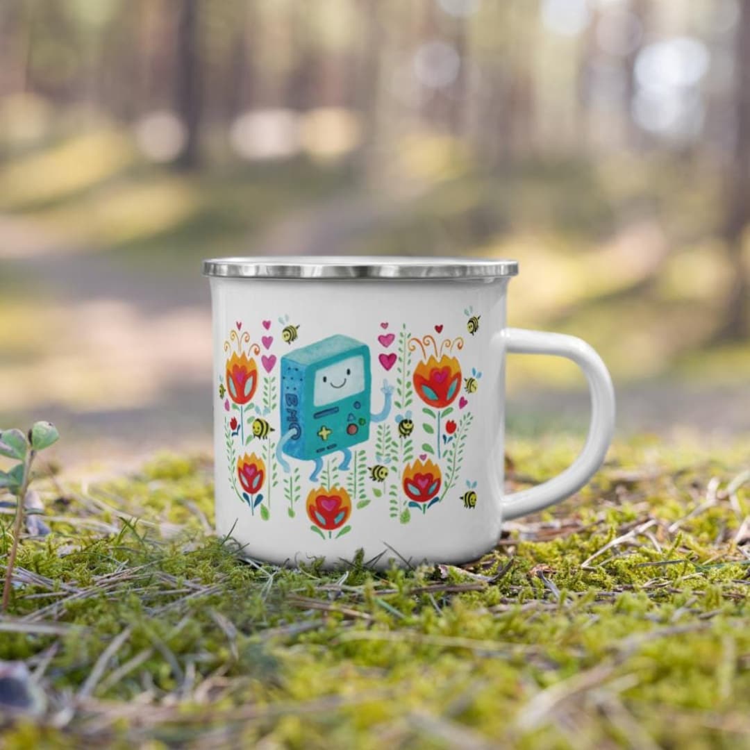 Adventure Time BMO Enamel Mug | Gift for Beemo Lover | Cute Camping and ...