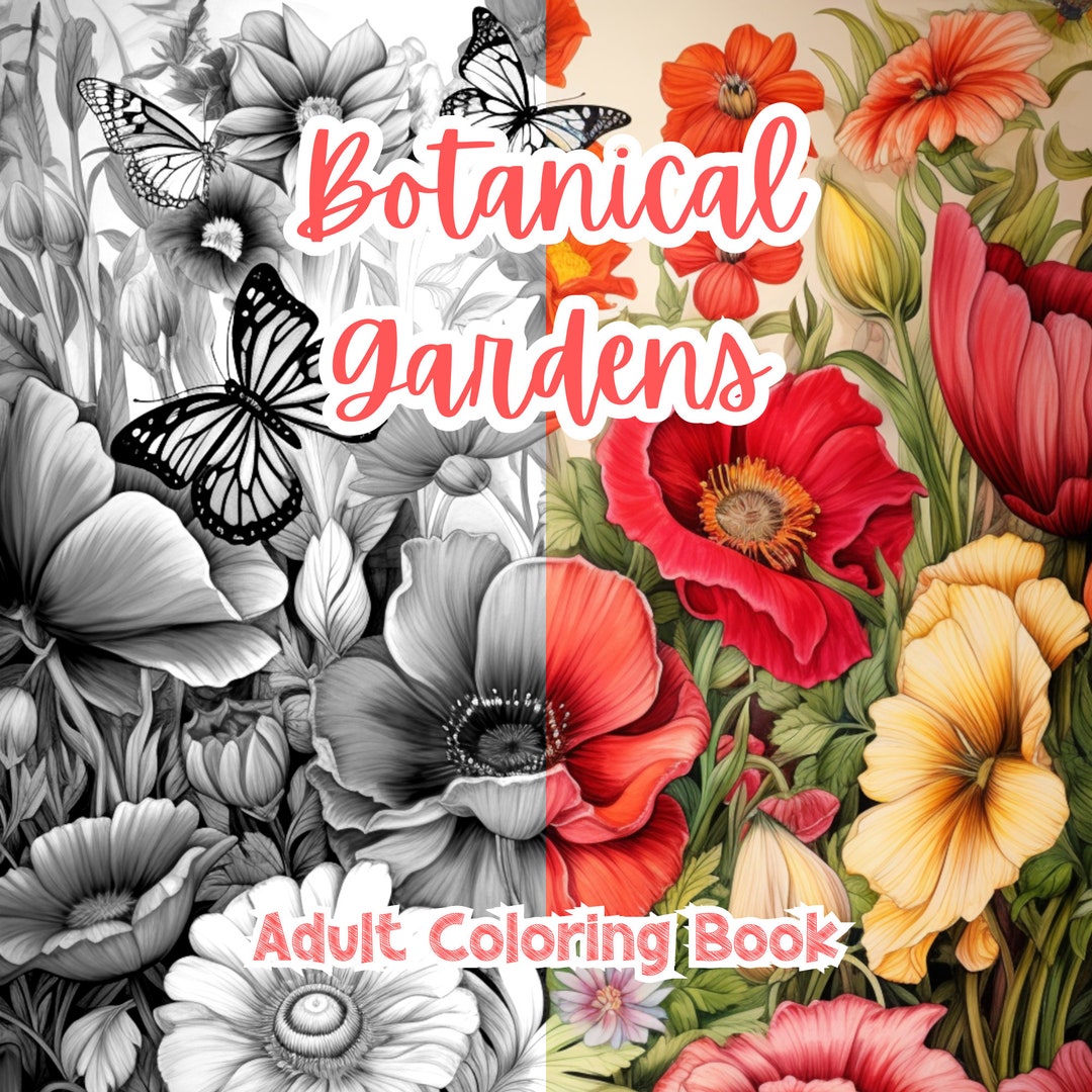 Botanical Gardens Coloring Book for Adults Coloring Pages Printable ...