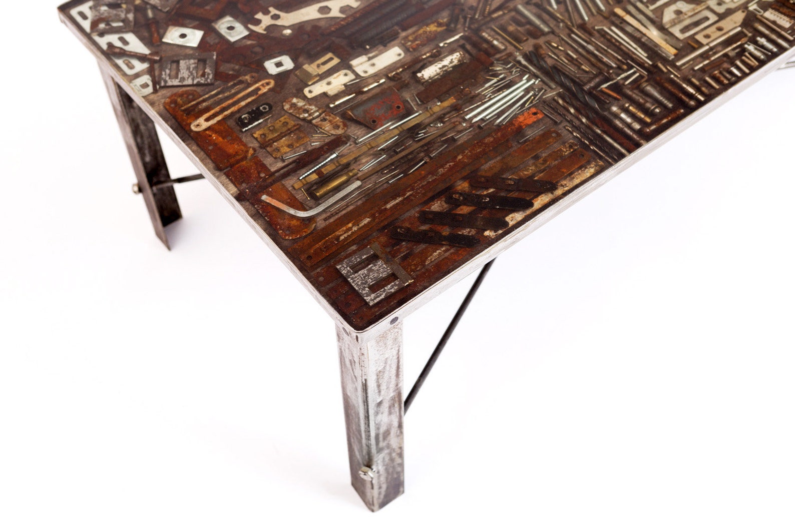 Scrap Metal Coffee Table Industrial Steel Art Coffee Table - Etsy