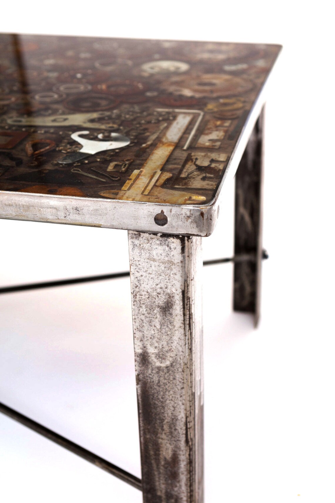 Scrap Metal Coffee Table Industrial Steel Art Coffee Table - Etsy