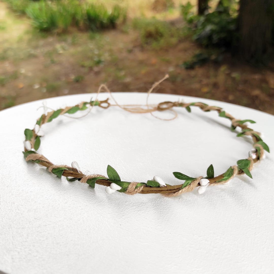 Rustic Flower Crown: Wedding Floral Headpiece - Etsy