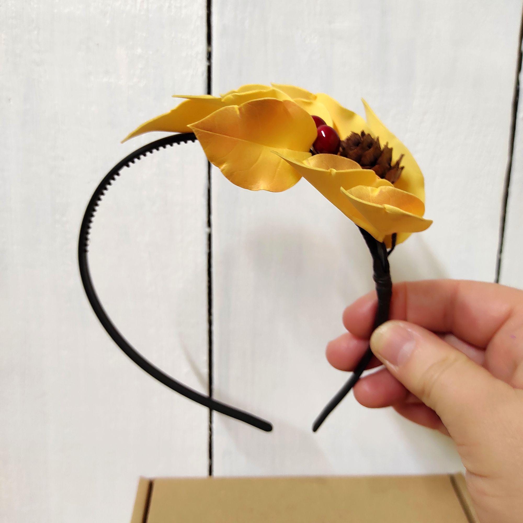 Autumn Headband Fall Leaves Tiara With Branches, Berries and Pine Cone ...