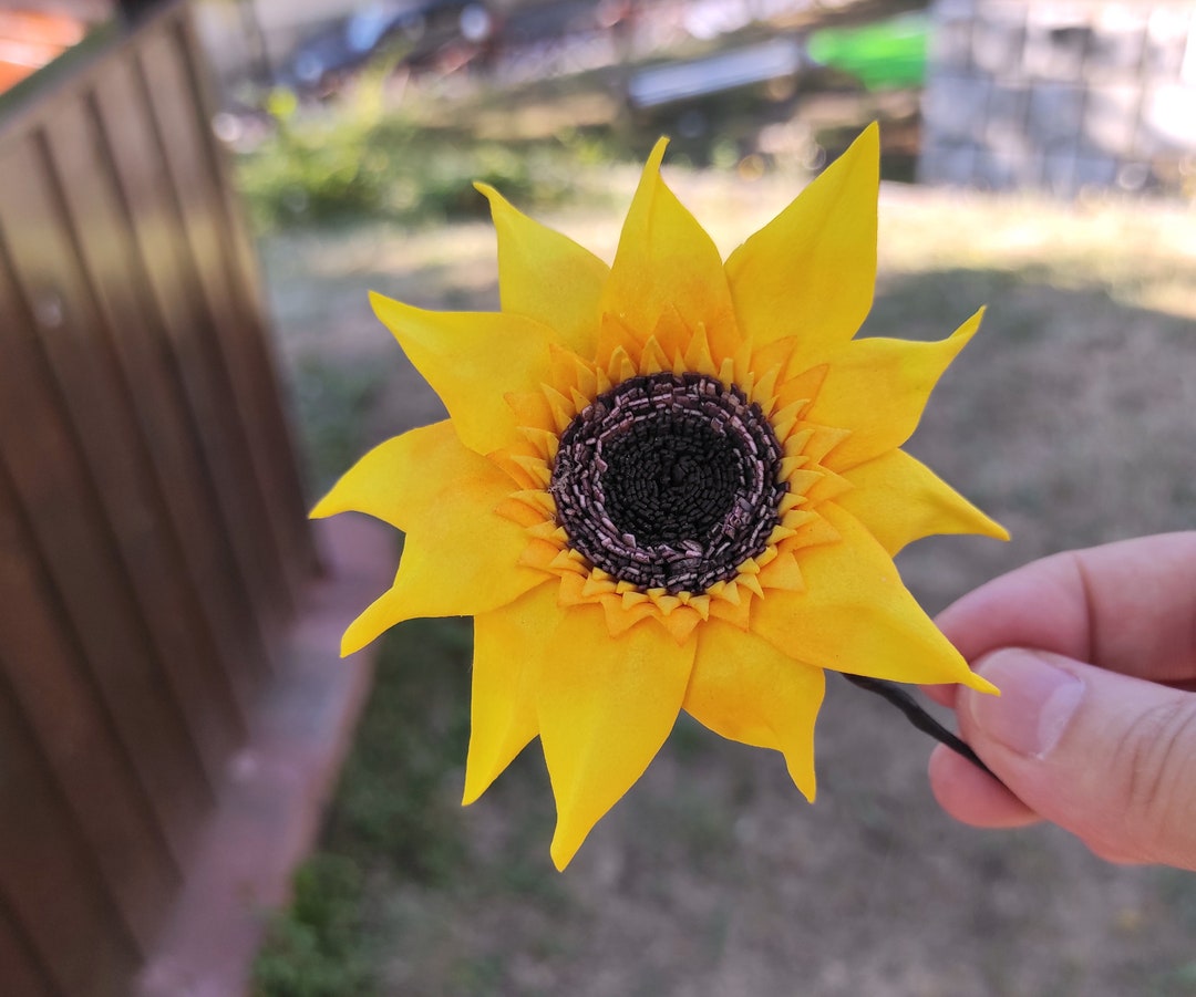 Sunflower Hair Piece for Autumn Wedding, Yellow Hair Flower for ...