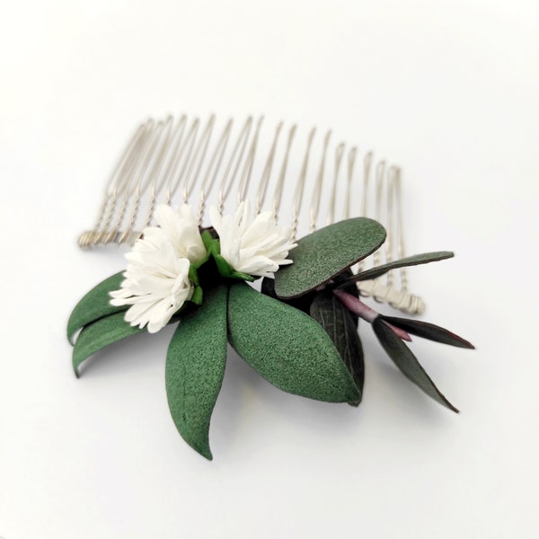 Greenery Hair Comb - Etsy