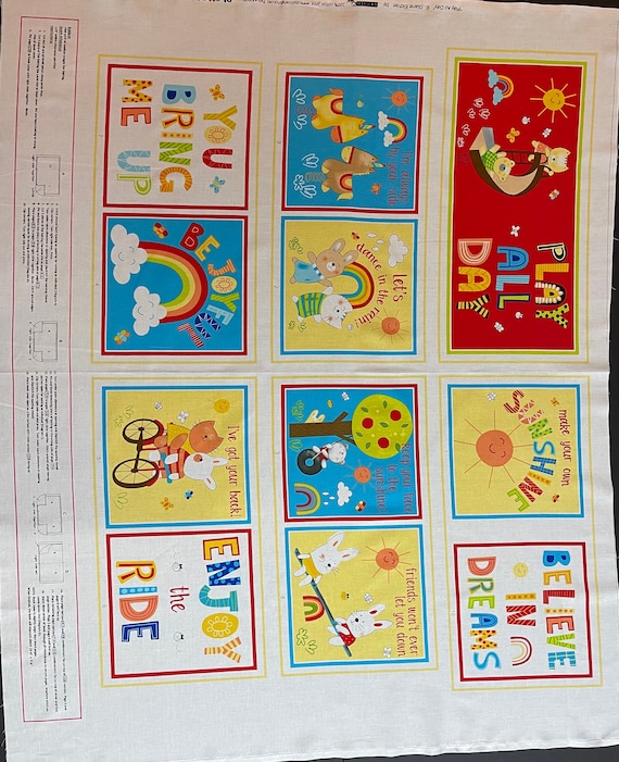 Cloth Book Panel Soft Book Panel Multi Play All Day Fabric - Etsy
