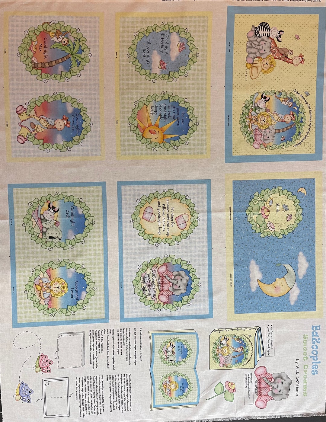 Cloth Book Panel, Soft Book Panel, Bazooples Sweet Dreams, Fabric Book ...