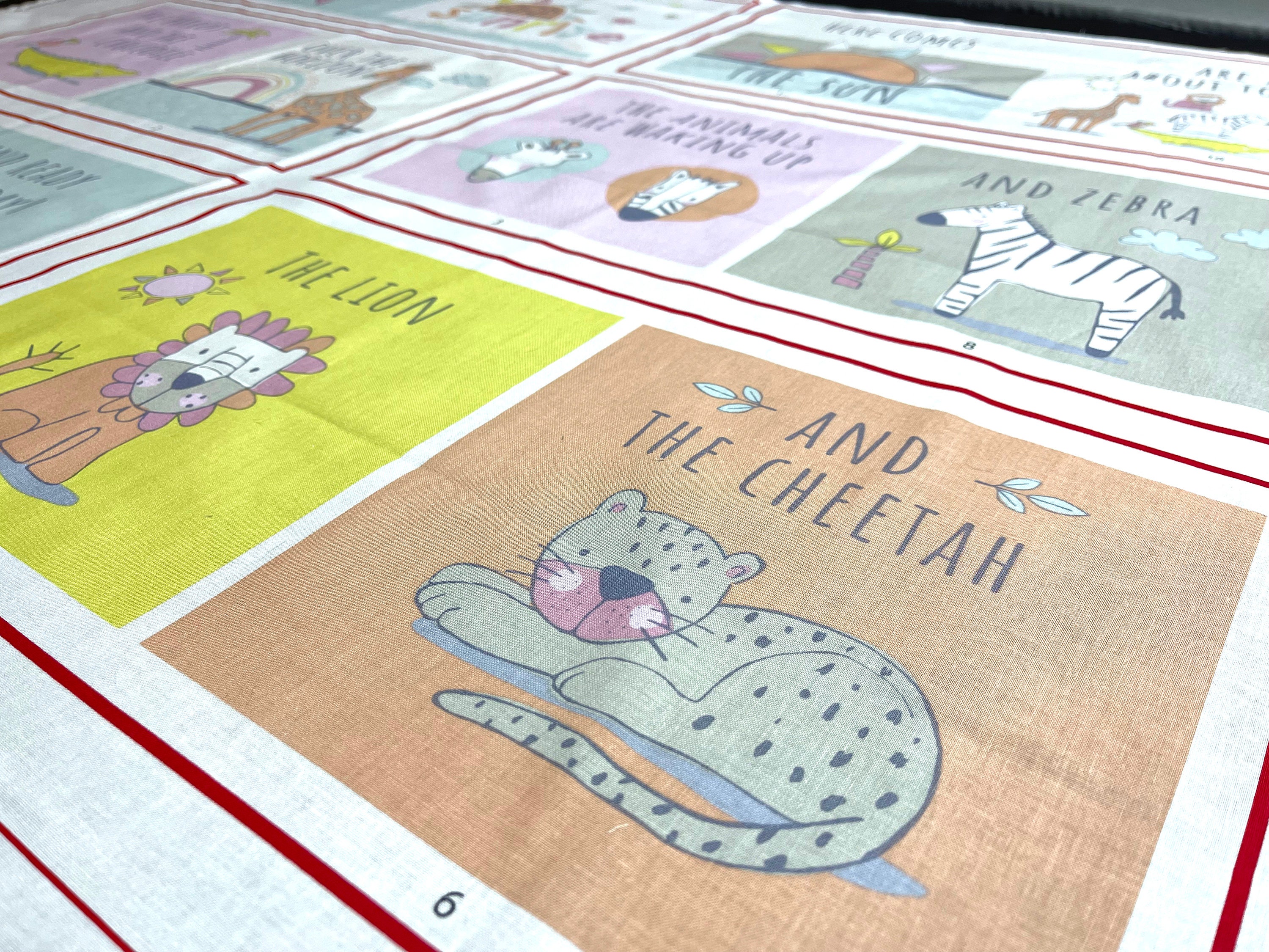 Cloth Book Panel, Soft Book Panel, Safari Sunset, Fabric Book Panel - Etsy