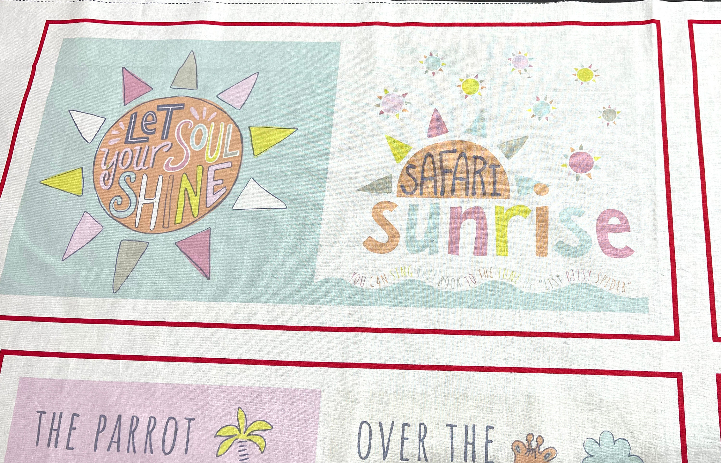 Cloth Book Panel, Soft Book Panel, Safari Sunset, Fabric Book Panel - Etsy