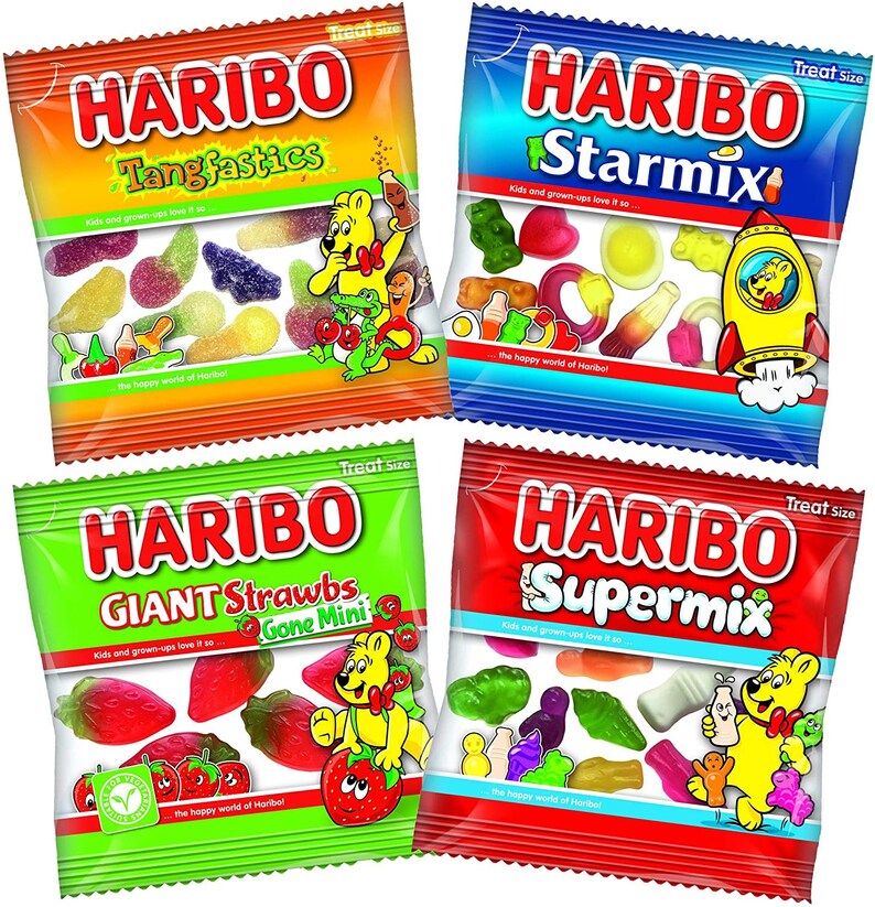Haribo Sweets 40 Bags of Sweets 4 Varieties Sweet Treats - Etsy UK