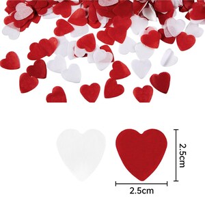 6000pc Paper Confetti Heart Confetti Red and White Confetti Valentines ...