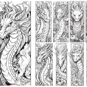Dragon Bookmarks Bundle - Set of 21 | Serpentine Charm for Reading ...