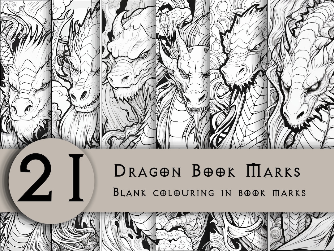 Dragon Bookmarks Bundle - Set of 21 | Serpentine Charm for Reading ...