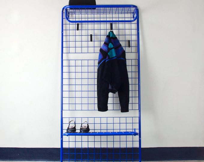 Griglia, Iron Blue Klein Lacquered Coat Rack, Italy, 1980s - Etsy