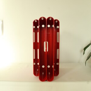 Carminio, Vintage Red Plastic Magazine Holder by G.stoppino for Kartell ...