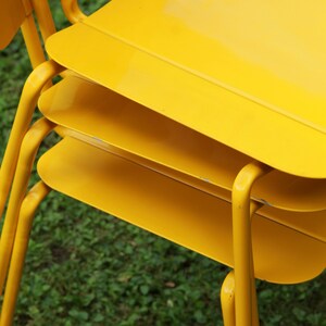 Gialla, Vintage Yellow Metal Chair, Italy, 1980s - Etsy