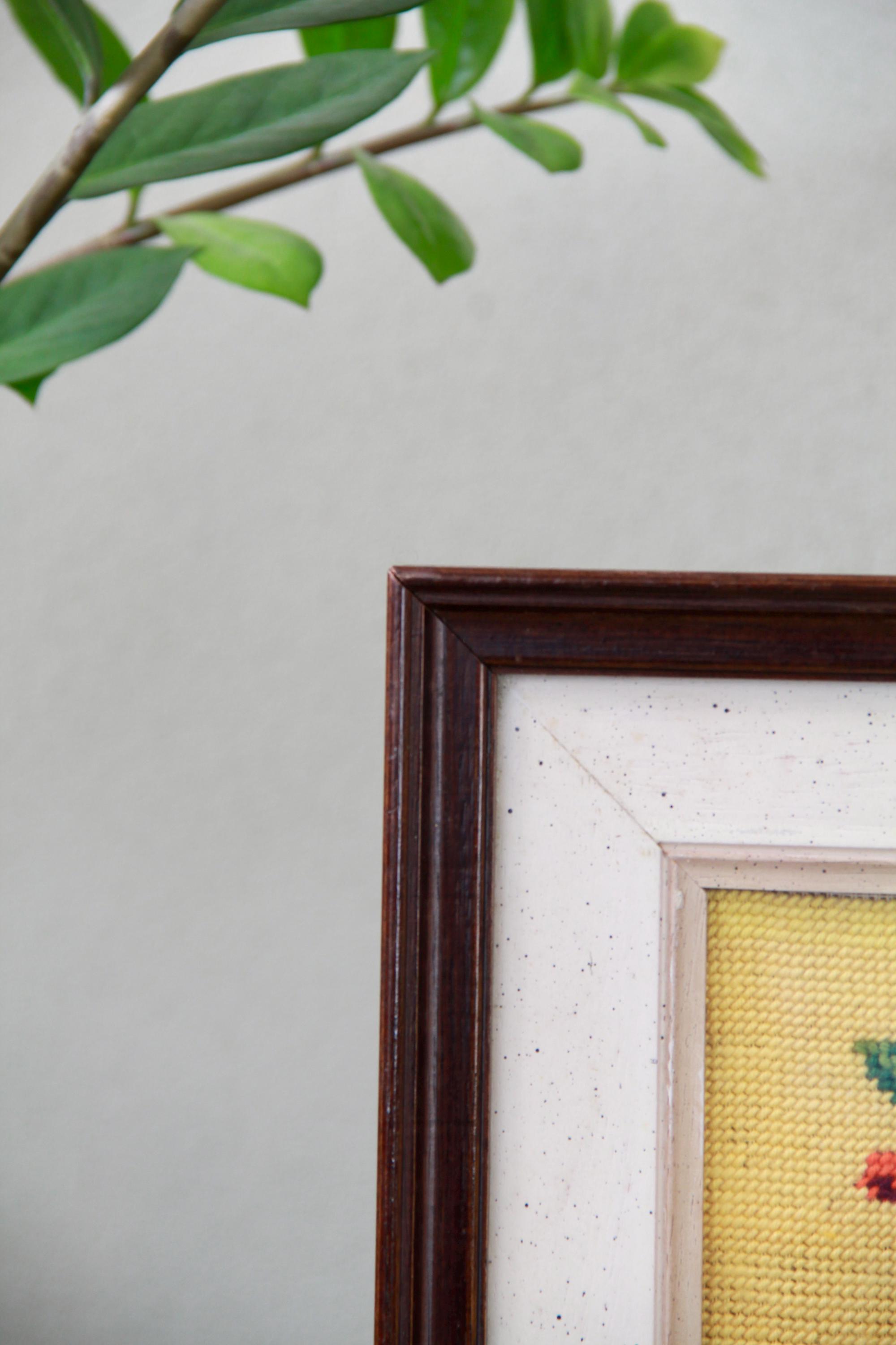 Quadretto, Vintage Half Cross Stitch Painting / Wall Decor, Italy ...
