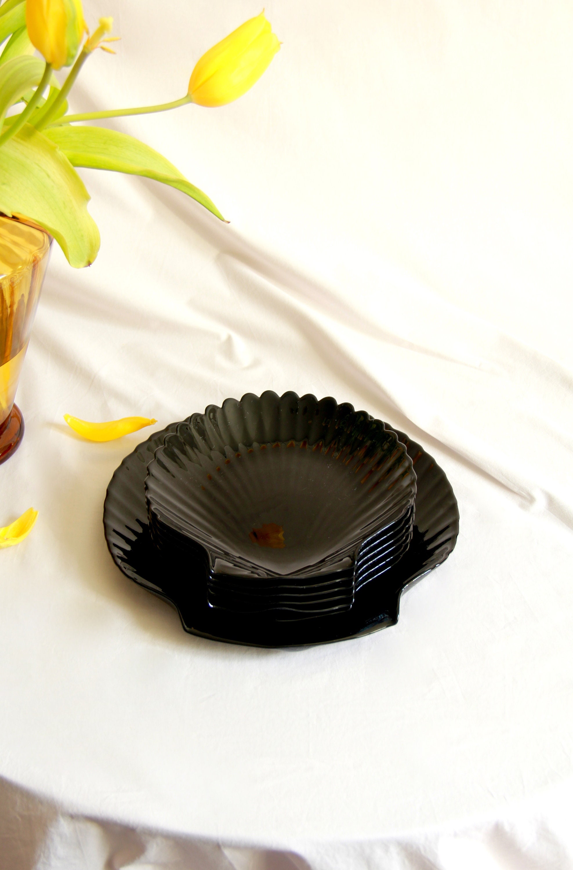 Capesante, Vintage Ceramic Shell Plates, Set of 7, France, 1980s - Etsy