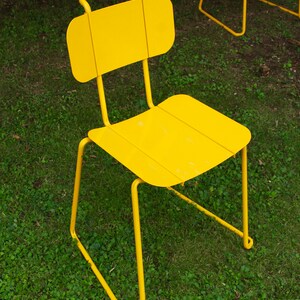 Gialla, Vintage Yellow Metal Chair, Italy, 1980s - Etsy