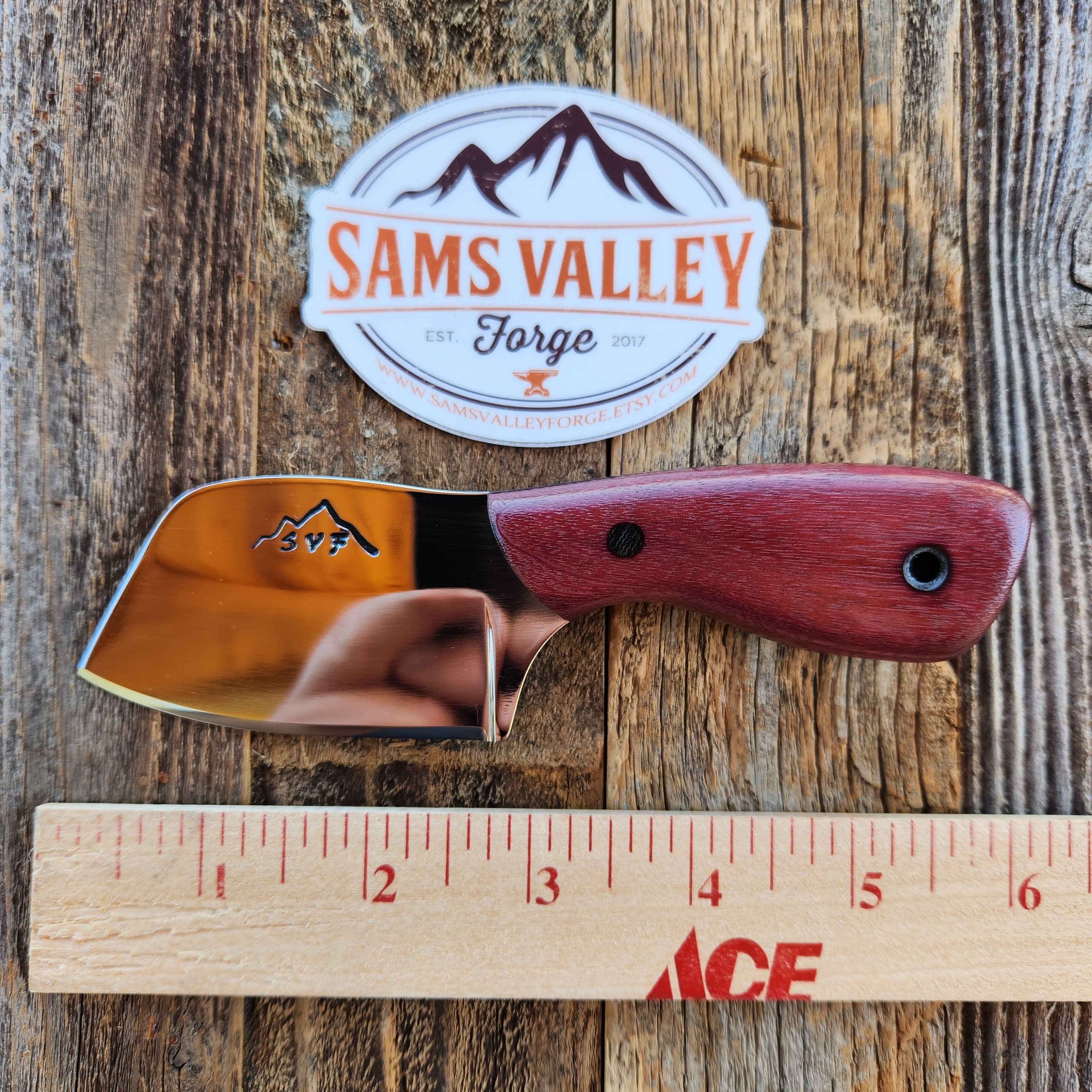 Small Utility Knife With Purpleheart Handle. Made in Oregon - Etsy