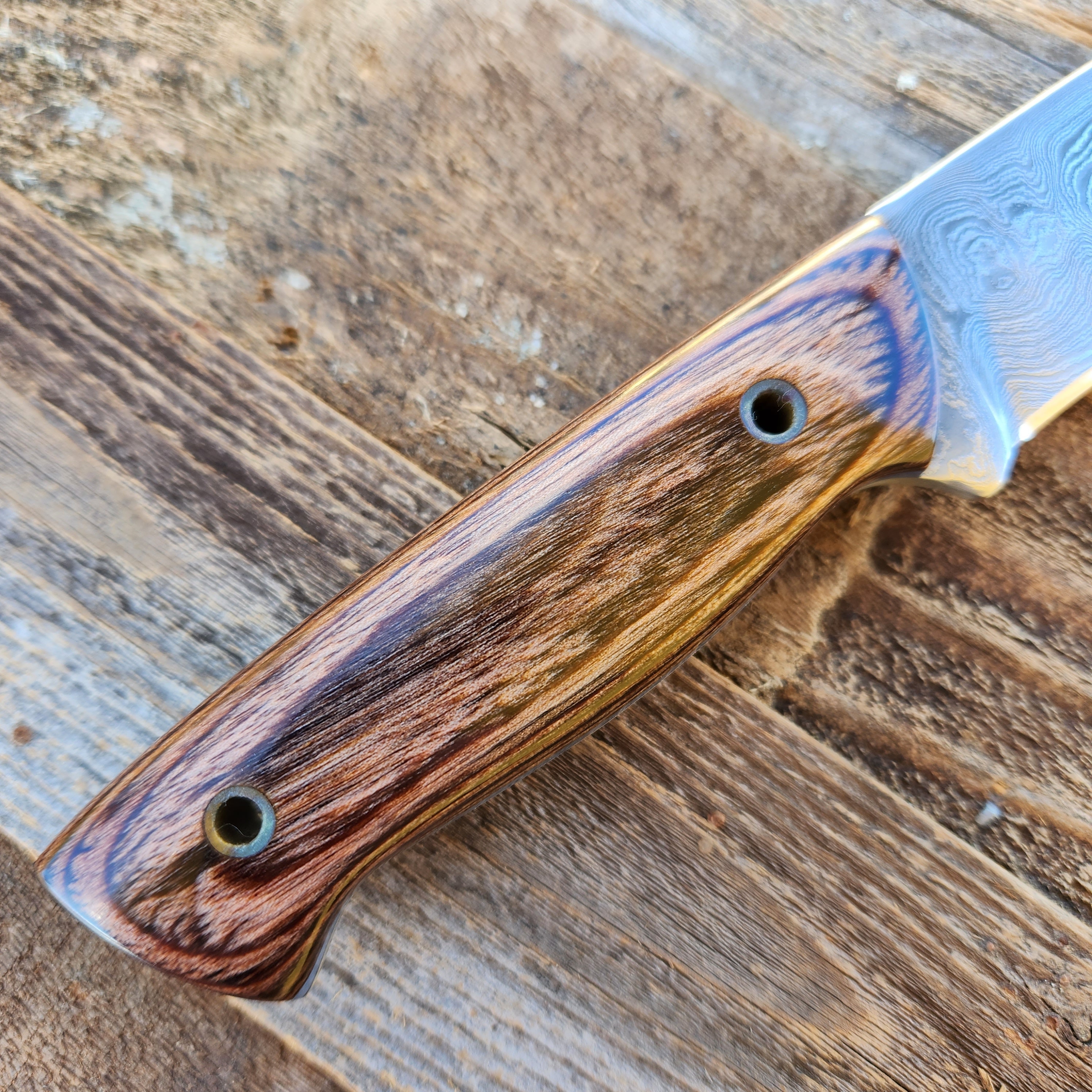 Everyday Carry 280 Layer Damascus Knife With Laminated Handle. - Etsy