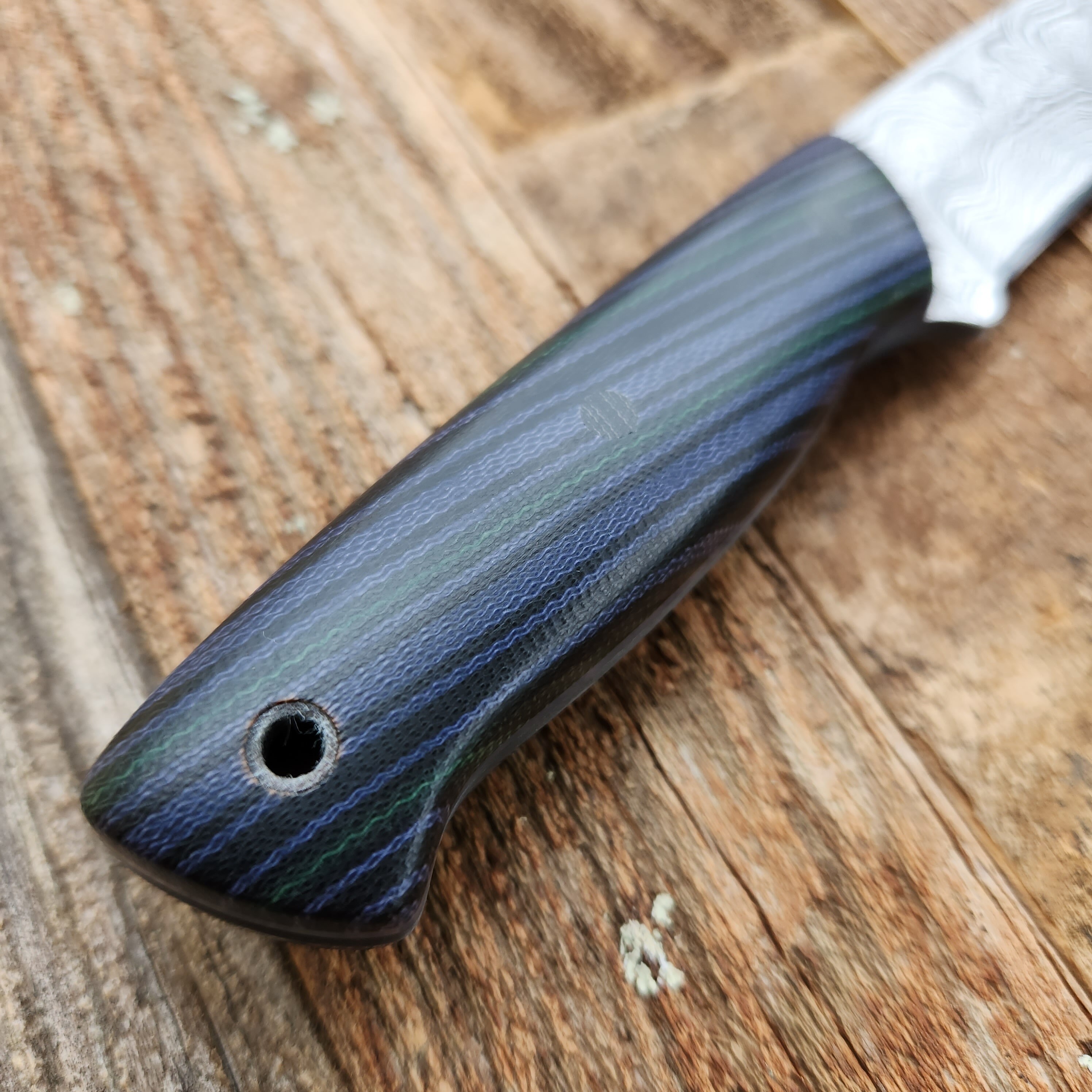 Everyday Carry 280 Layer Damascus Knife With Striped Micarta - Etsy