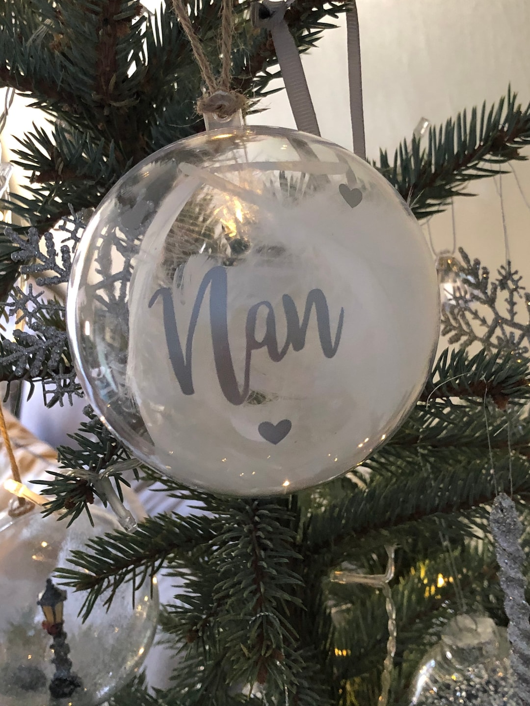 Memory Baubles Large 10cm High Quality Bauble Filled With Pure White ...