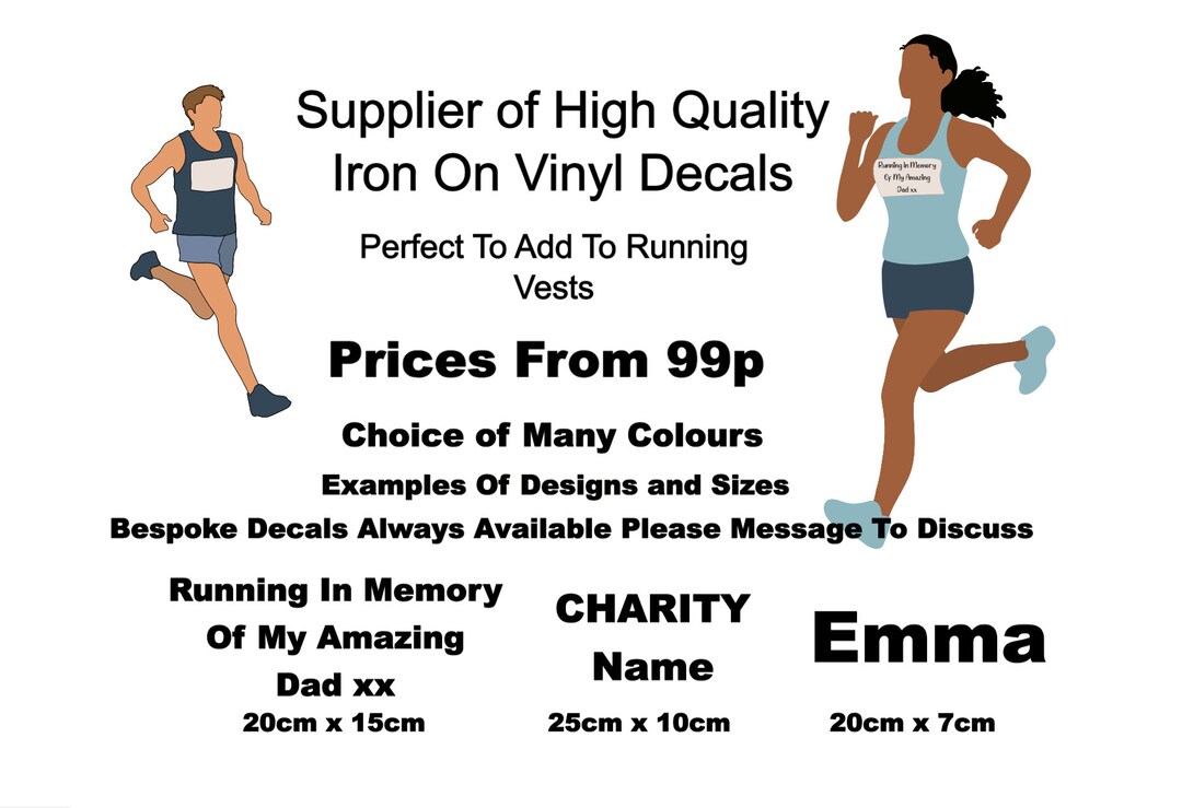 Iron Vinyl Decal - Perfect to Add to Running Vests - Etsy