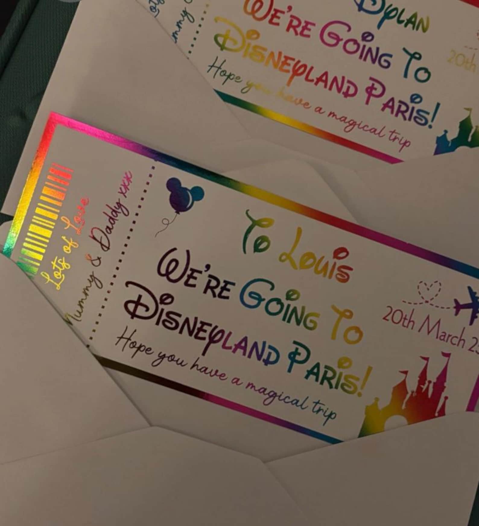 We’re Going to Disneyland - Foil Ticket- Fully Personalised - Etsy